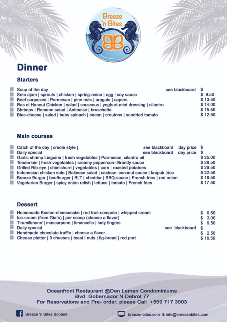 Our Menu - Breeze 'n Bites